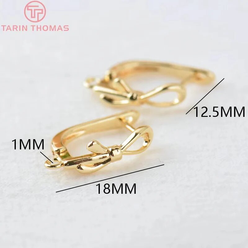 Серьги-клипсы TARIN THOMAS, 18 мм, 12.5 мм, 24K Gold Color
