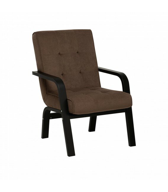 Кресло Leset Модена NEW, венге, ткань велюр, Bingo 07 коричневый, кант Bingo 07 коричневый