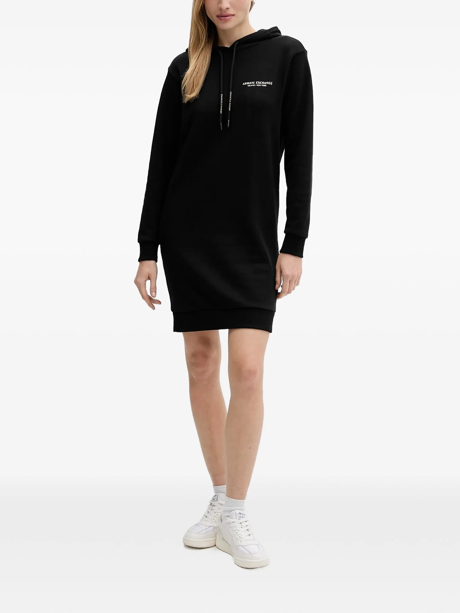 Платье Armani Exchange Drawstring hooded mini dress, размер 40 — фото 1