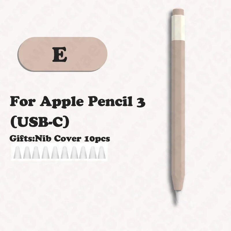 Для Apple Pencil 3 USB-C чехол силиконовый защитный чехол в стиле ретро чехол 3-го поколения для Apple iPad стилус-карандаш