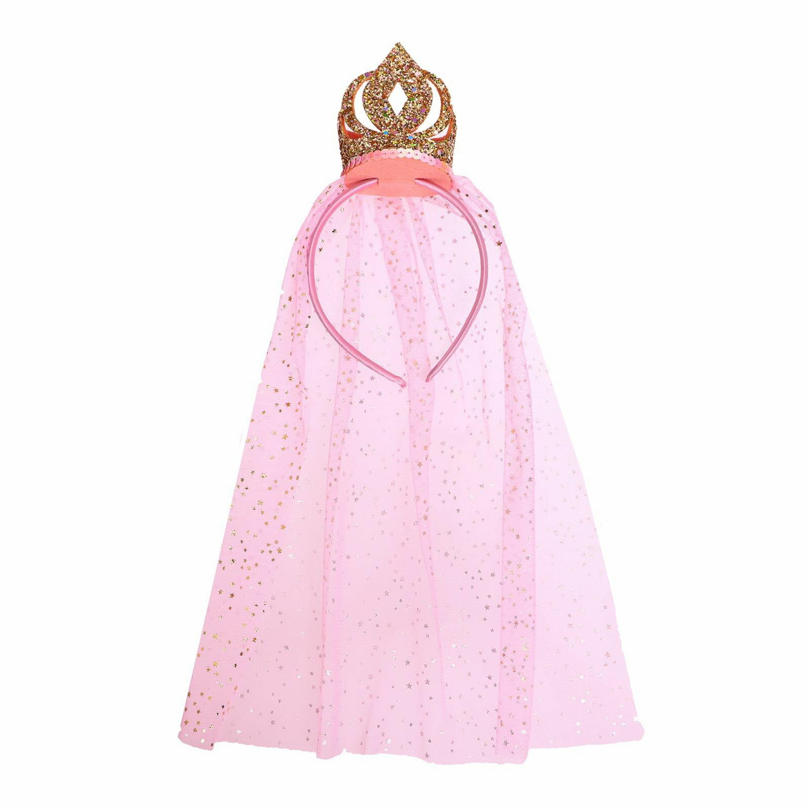 Карнавальный ободок "Корона" с фатой, возраст: детский, тематика праздника: универсальная тематика