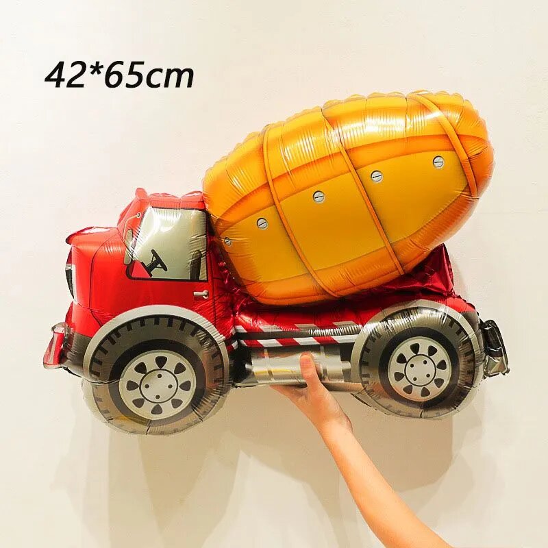 Набор воздушных шаров для фотозоны для мальчиков, шары в виде строительной машины, цементовоза, 5 шт.