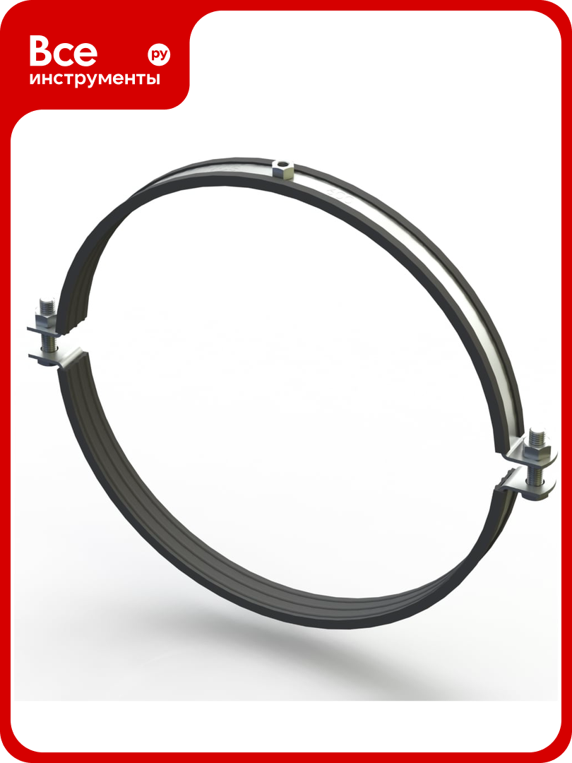 Хомут для воздуховода с уплотнителем СВК 355 мм SVK-FV0355 Н0000015462 из оцинкованной стали по ГОСТ