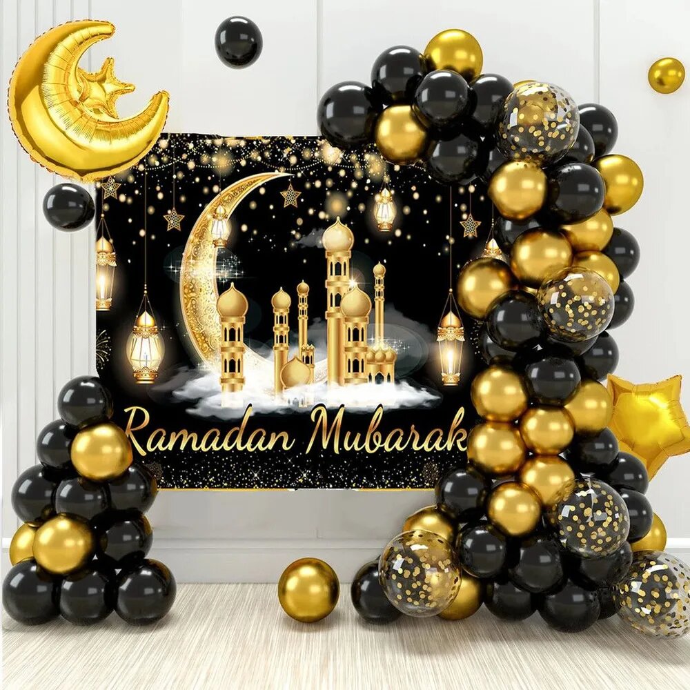 Арка-гирлянда из воздушных шаров на праздник Ид Мубарак, украшение Рамадана Карима