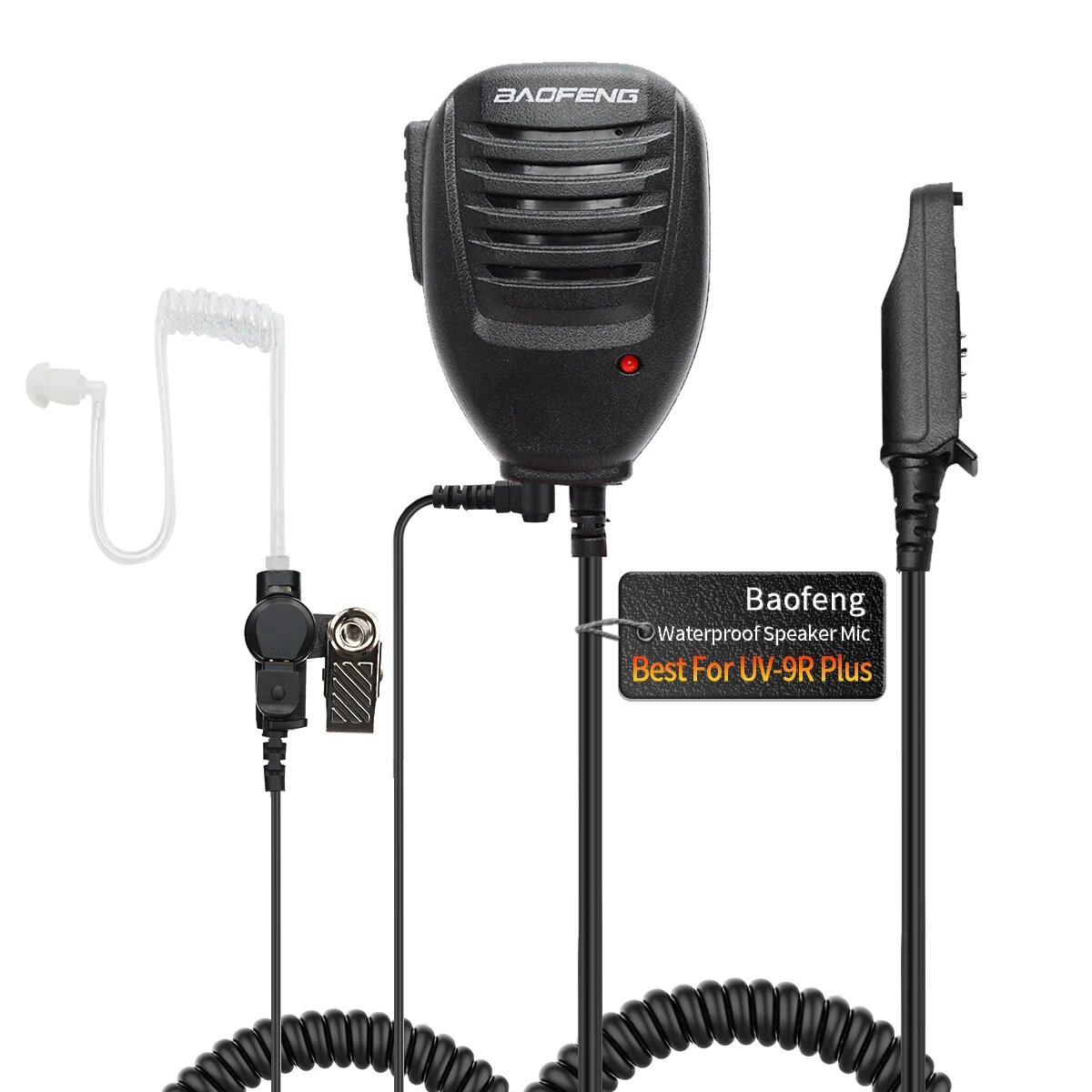 Baofeng водонепроницаемый динамик с микрофоном для BaoFeng UV-9R Plus UV-XR UV-9R Pro GT-3WP водонепроницаемая рация Ham двусторонняя радиосвязь