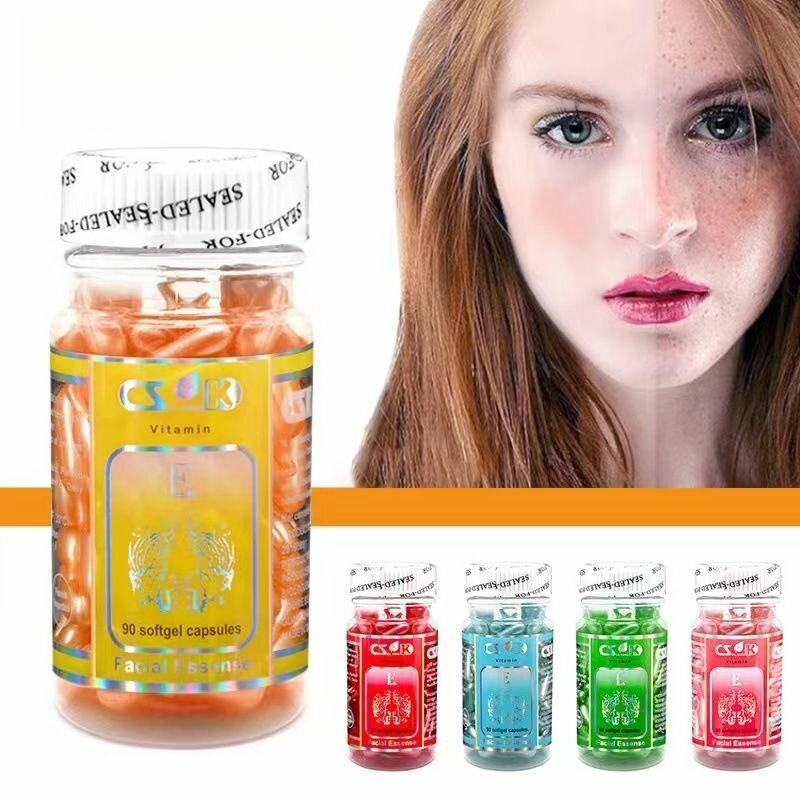 Эссенция Для Лица, Витамин Е, Осветляющая, Увлажняющая, 90 Капсул Эссенции
