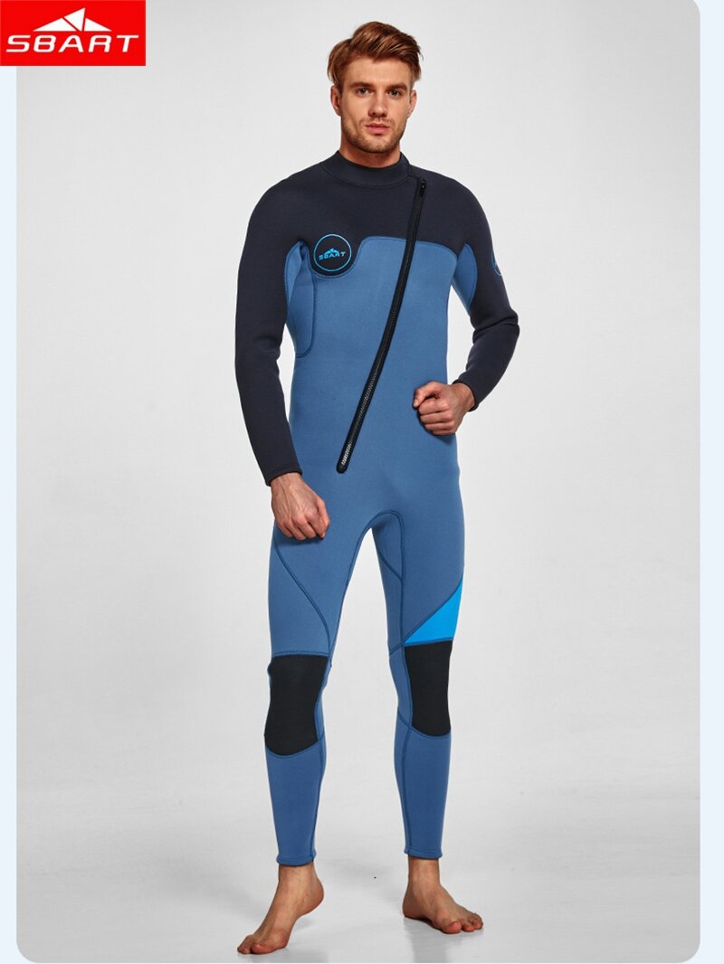 Гидрокостюм мужской длинный неопрен 3 мм Теплый и плотный гидрокостюм для серфинга и дайвинга