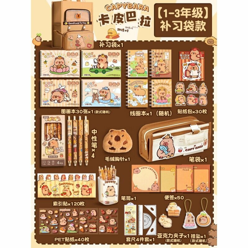 Набор канцелярии капибара на День детей, подарочная коробка, большой набор для мальчиков и девочек 10 лет, подарок на день рождения