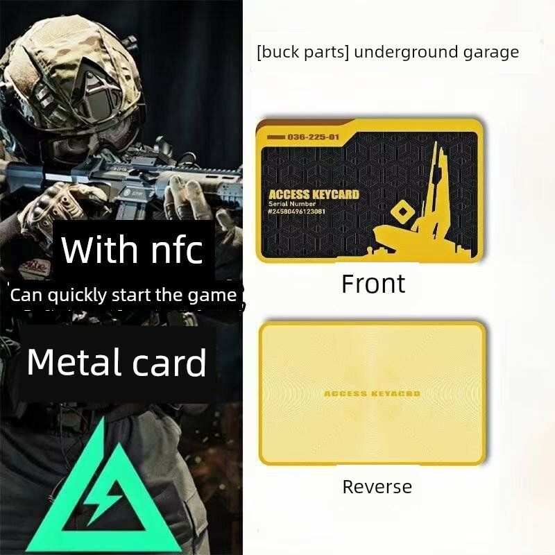 Официальная металлическая ключевая карта с NFC чипом для роли Сейфа в игре Delta Force