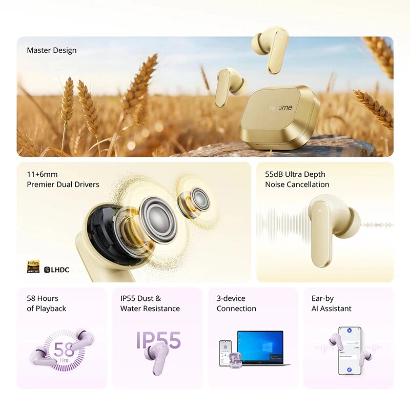 Realme Buds Air 8, Purple — фото 1