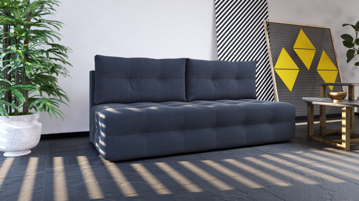 Диван прямой Лондон синий