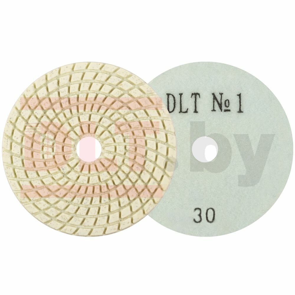 Круг алмазный гибкий шлифовальный DLT №1, Ø100мм, зерн.#30 для сухой и мокрой шлифовки АГШК, арт.1948