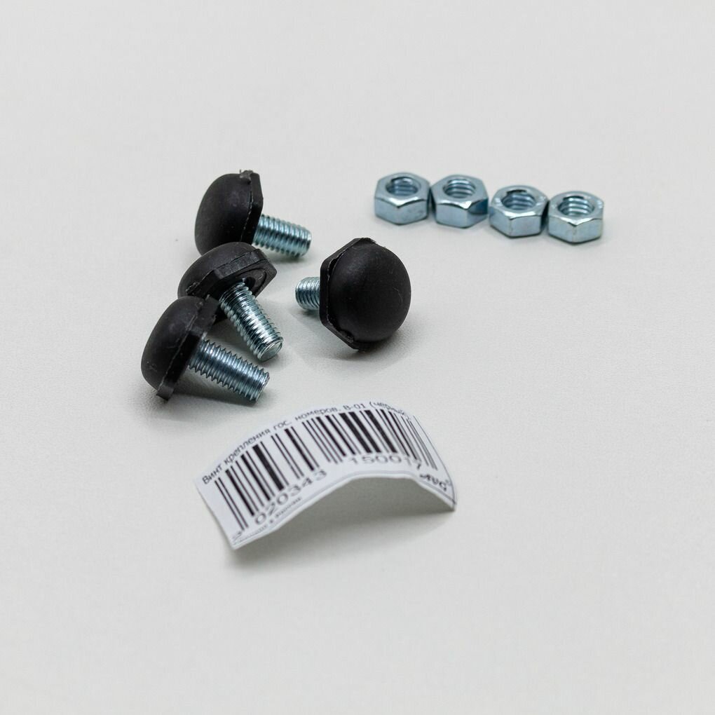 Болт под номер черный Nilson Auto Parts (пакет 4 шт)
