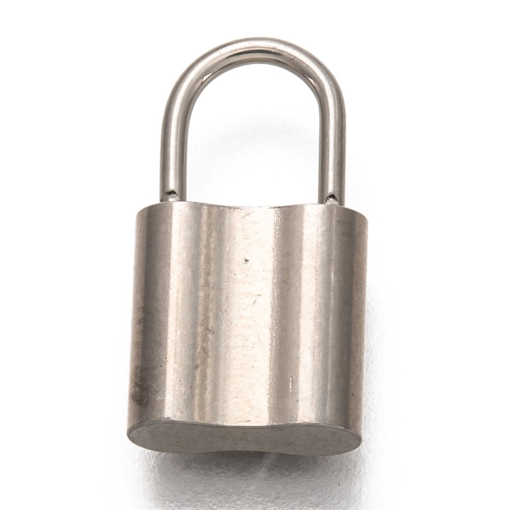 Подвеска, 17х9х3.8мм, замочек, базовый материал - нержавеющая сталь, без покрытия, 2 шт.