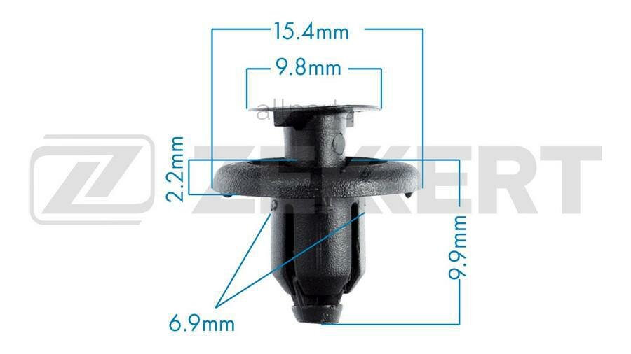 ZEKKERT BE-3413 Клипса крепёжная Subaru Toyota (миним. кол-во заказа 10 шт)