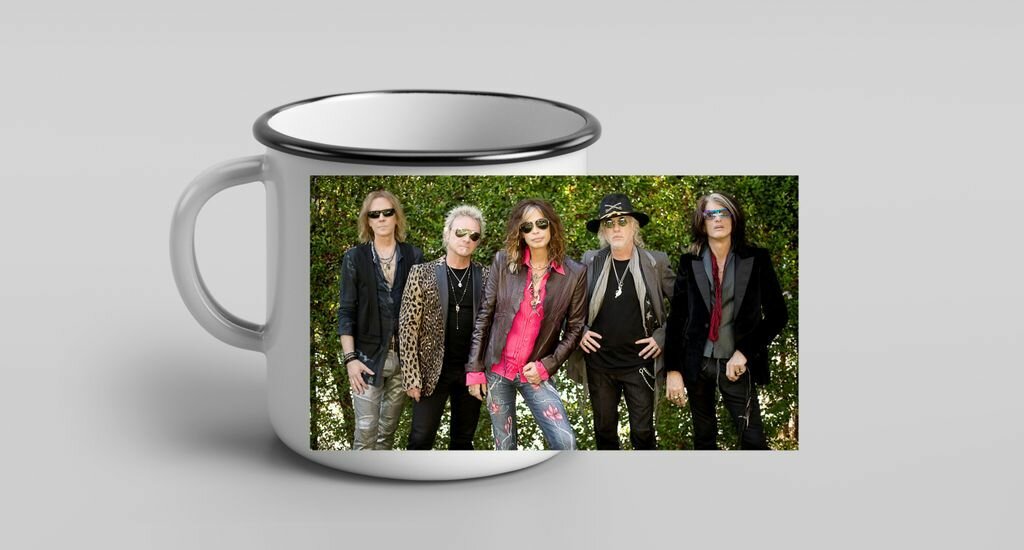 Кружка MIGOM металлическая эмалированная Aerosmith, Аэросмит №1
