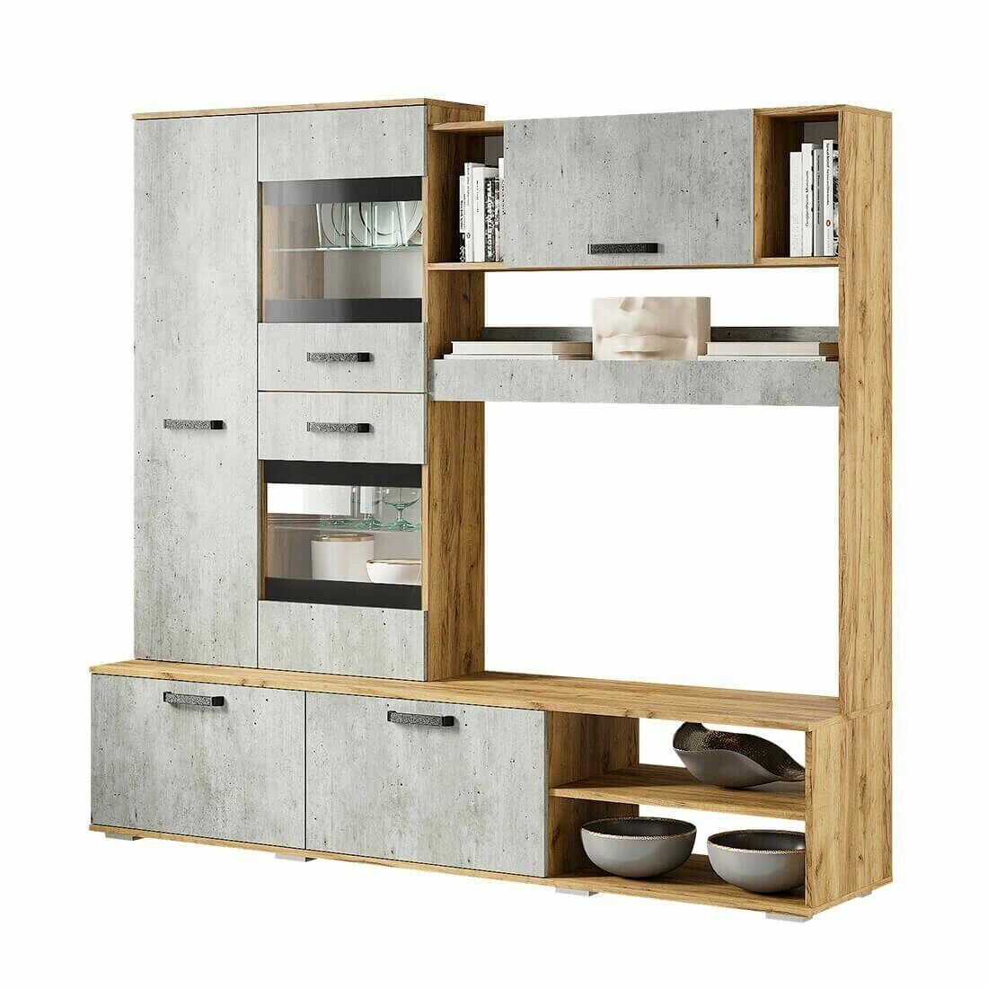 Центральная секция ЦС-05 «Трамп», крафт/бетон (2004х460х1860)