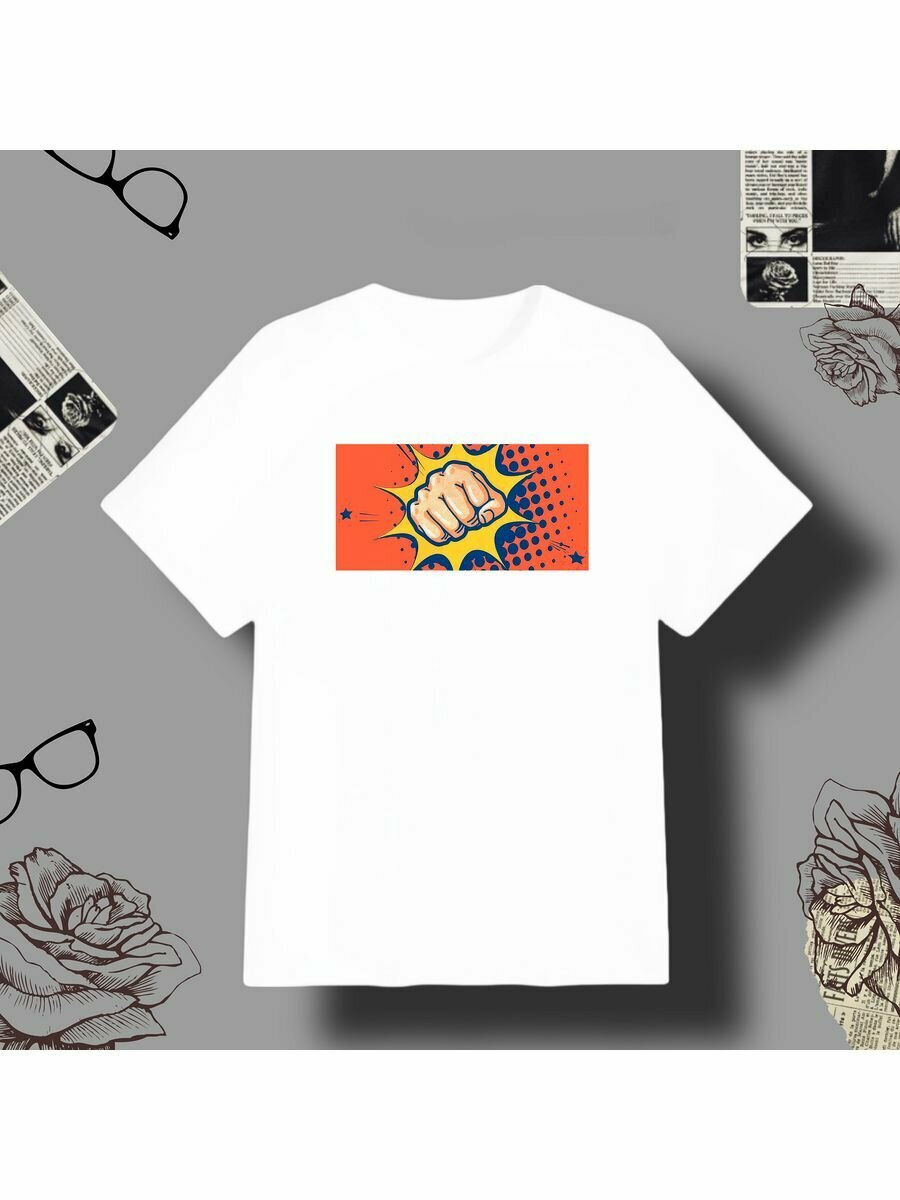 Футболка поп арт кулак
