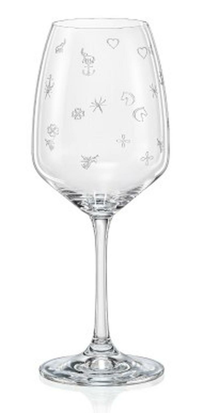 Жизель Бокал для вина 455 мл(6 шт), декор "COOKIES"