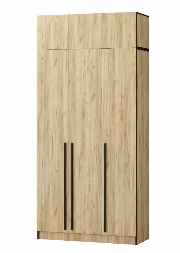 Шкаф распашной с антресолью Бастион 120 дуб крафт золотой ЛДСП