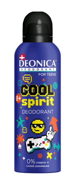 Deonica For Teens - Cool Spirit Дезодорант 8+ 125 мл. (для мальчиков)