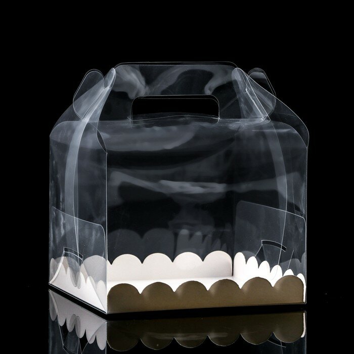 PVC Коробка для бенто-торта 16 х 16 х 12 см, 9050679