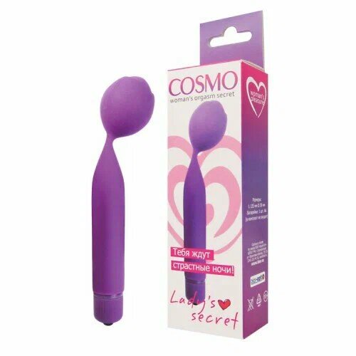 Вибромассажер «COSMO» , силикон, 14 см, фиолетовый Нет отзывов