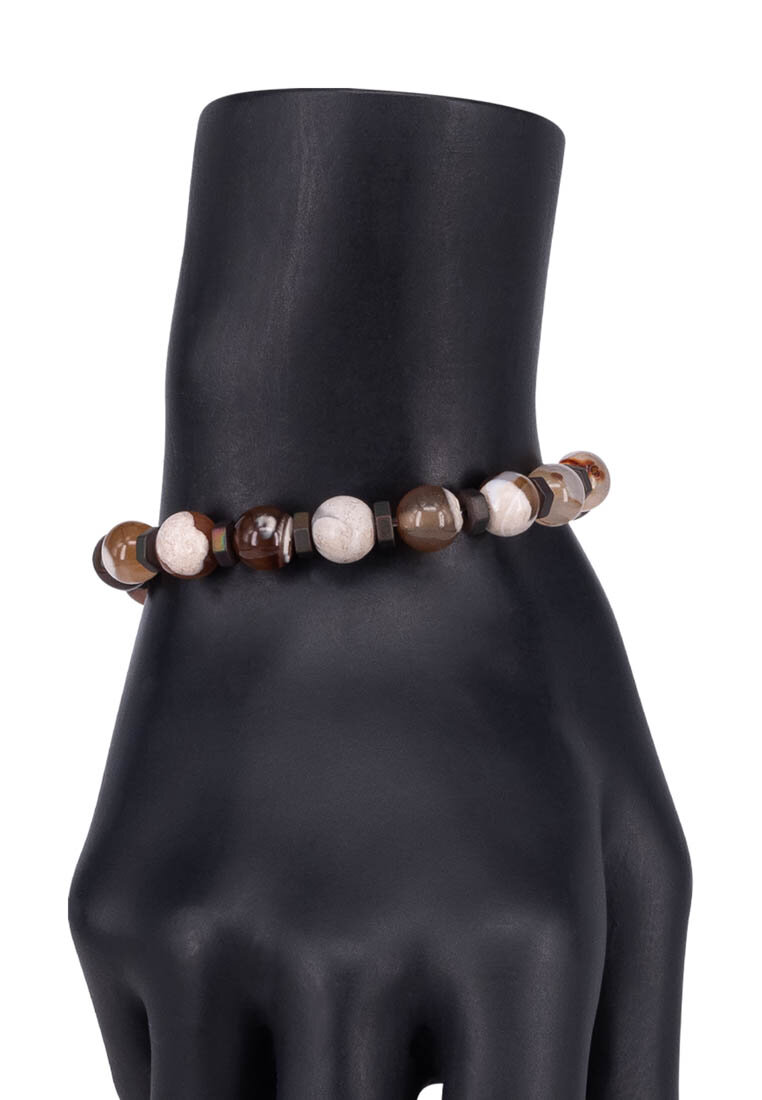 Эластичный браслет, агат