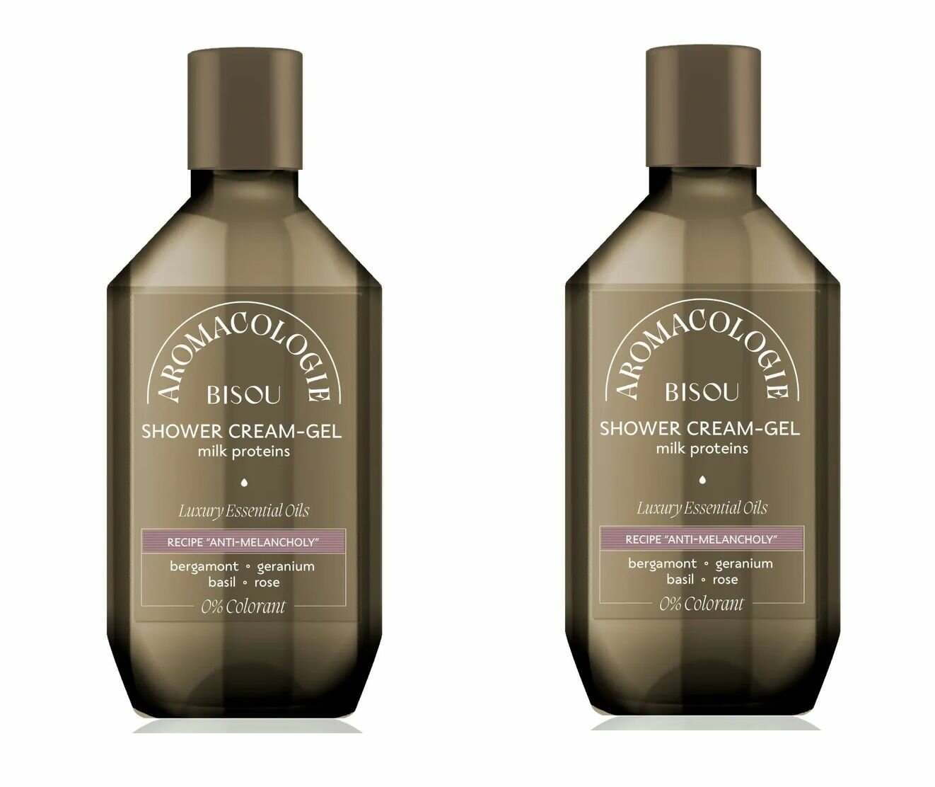 Bisou Гель для душа, Aromacologie с Фисташковым молочком, 400 мл, 2 уп