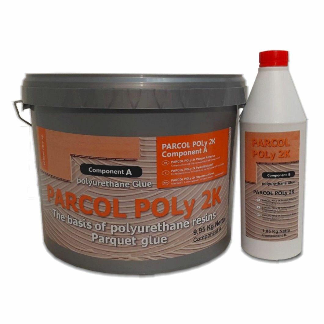 Клей для паркета Parcol Poly 2k, 9,95 кг + 1,05 кг