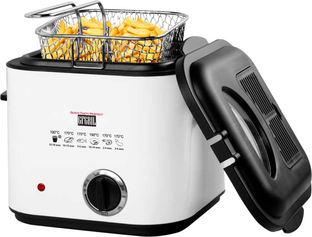 Фритюрница GFgril GFF-012, белый/черный