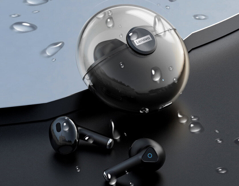 Беспроводные наушники Lenovo LivePods LP80, водонепроницаемые, с басами, с микрофоном, наушники с шумоподавлением Черные