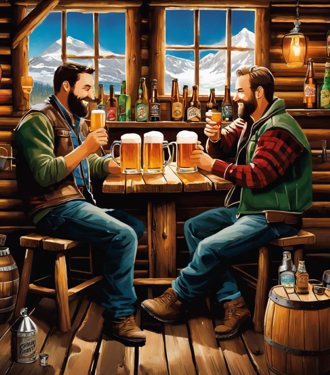 Картина по номерам "Пиво с другом" 40х50 см, хлопковый холст на подрамнике, акрил, Hobby Home