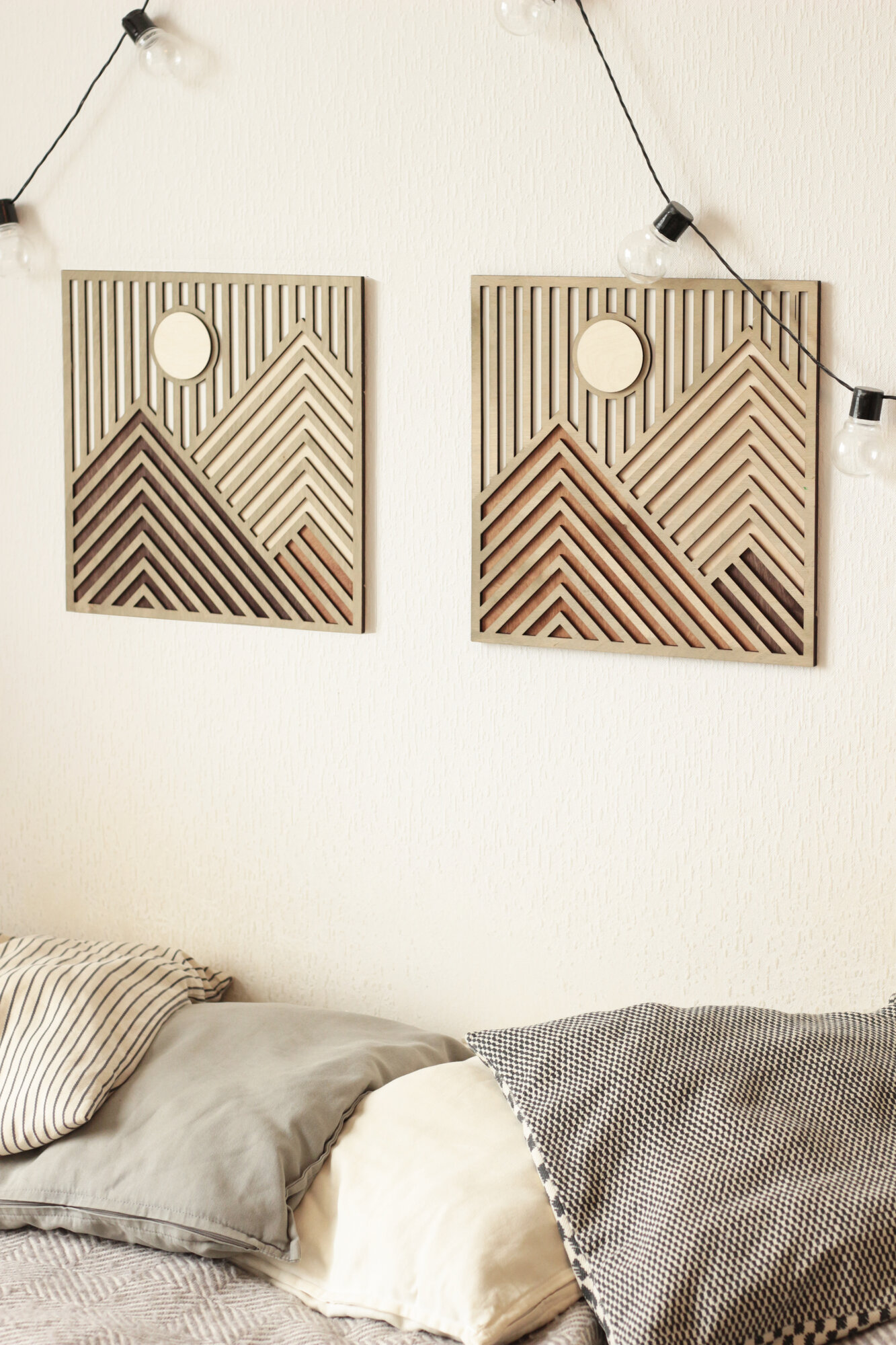 Декорация настенная 'Горы' на стену в скандинавском стиле