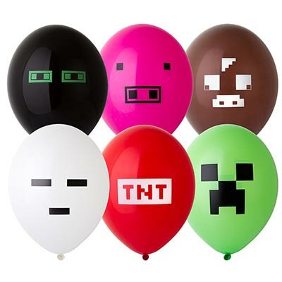 Шар латексный ненадутый Шар с рисунком 14" Пиксели 35 см (50 в уп)