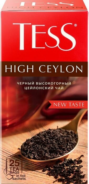 Tess Черный высокогорный цейлонский чай High Ceylon, в пакетиках, 25 шт