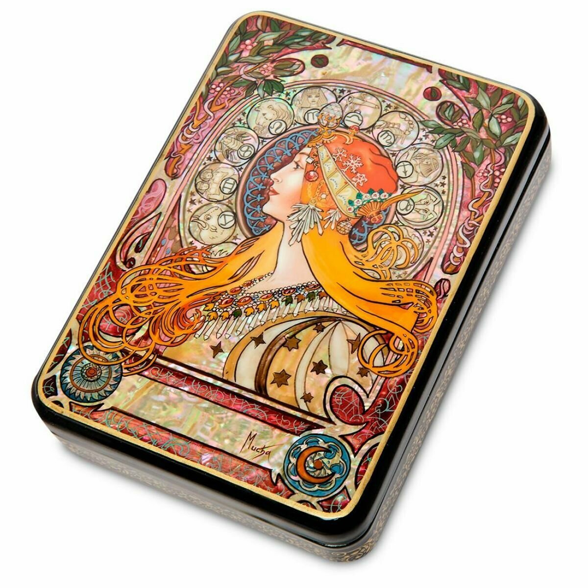 Шкатулка Зодиак -Альфонс Муха исп. Маркова A2171000