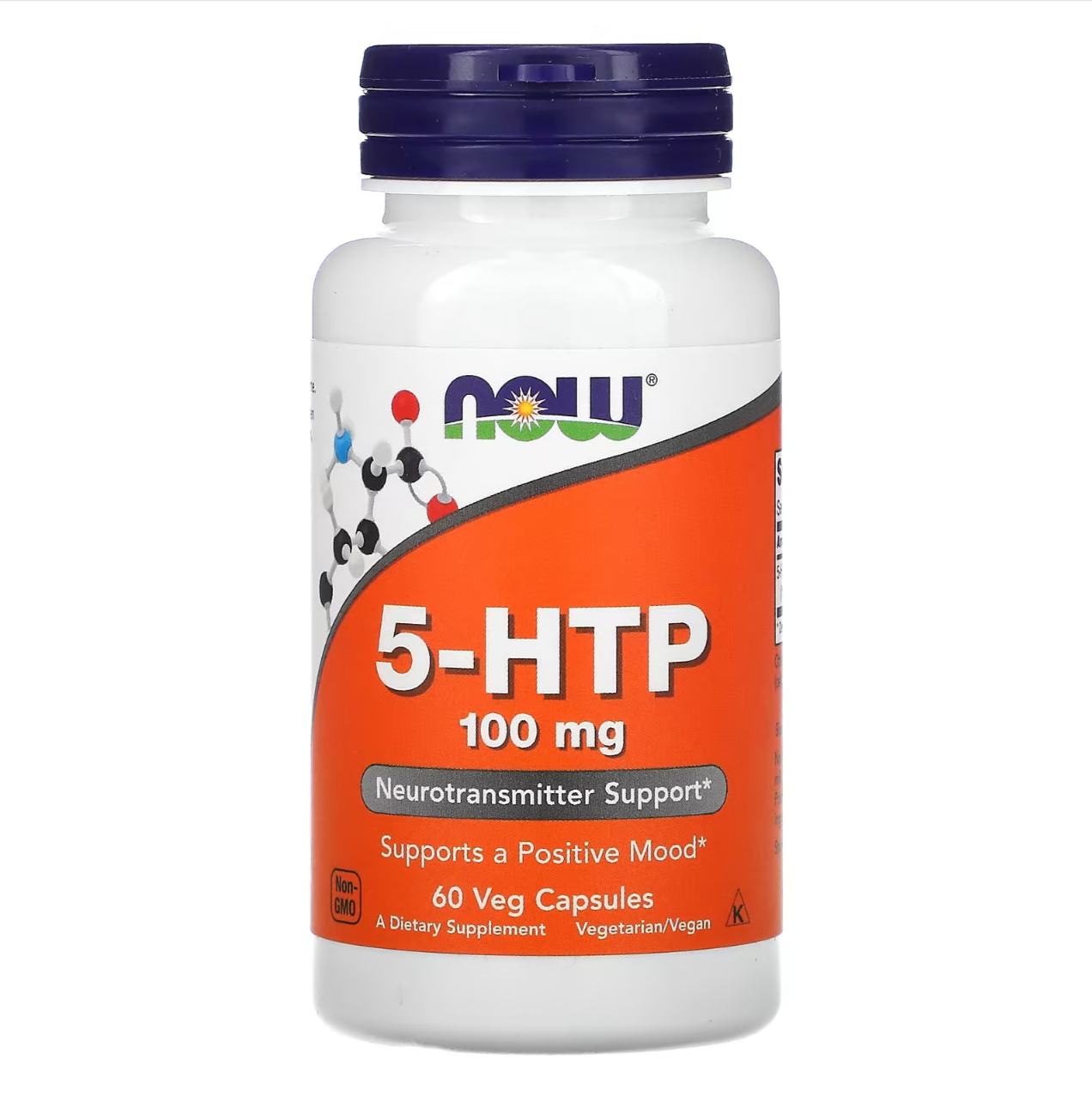 Капсулы NOW 5-HTP, 100 г, 100 мг, 60 шт.