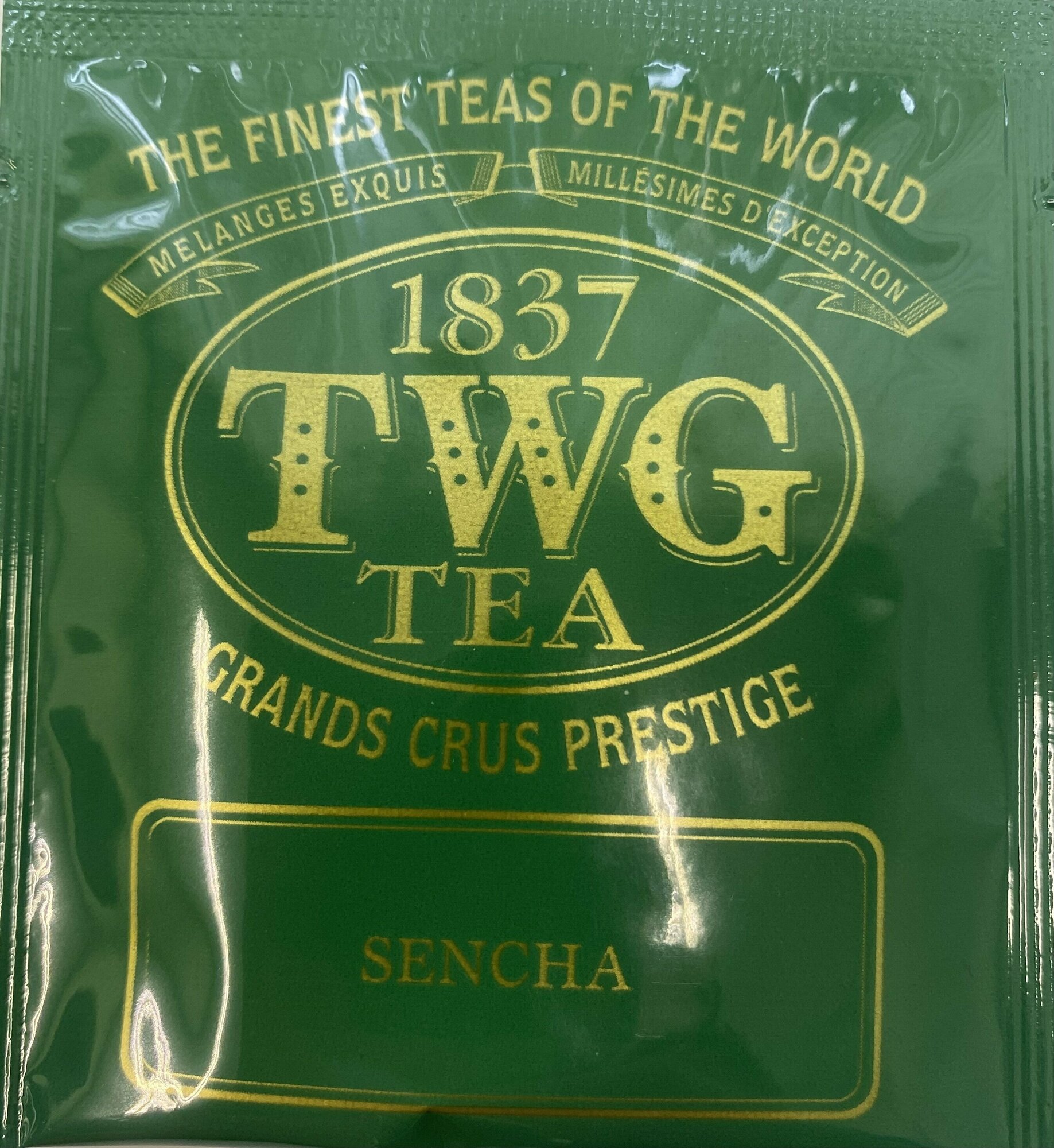 Чай в шелковом пакетике TWG Sencha Tea, зеленый, 2,5 г. Сингапур. 10 пакетиков