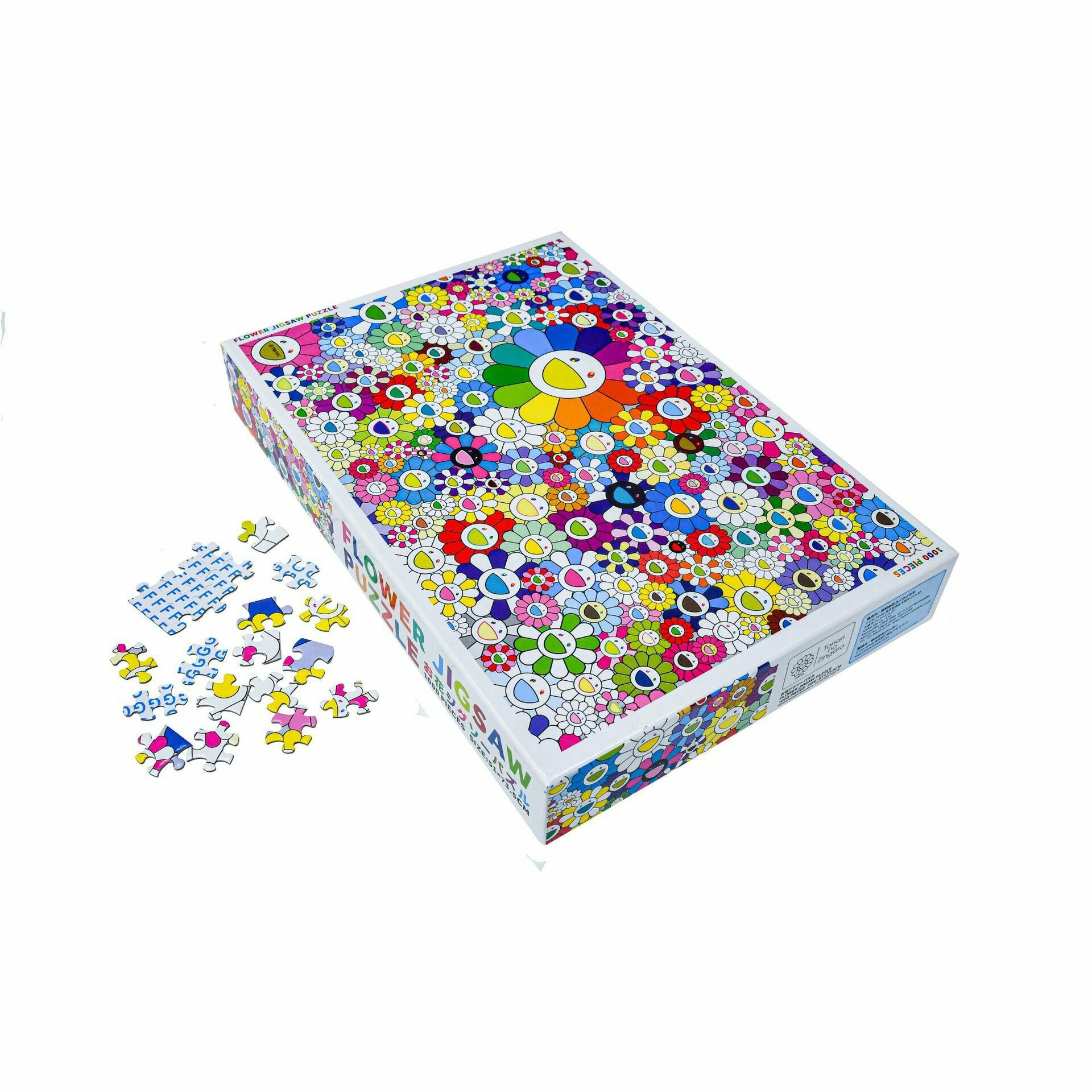 Пазл из 1000 деталей с изображением известной картины для снятия стресса, пазл с подсолнухами для взрослых в бумажной коробке, плоский пазл Мураками Такаши.