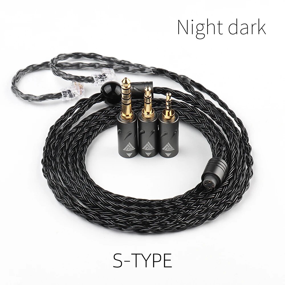 QKZ Q1 MAX 16 кабель для наушников Black 3 in 1 QDC