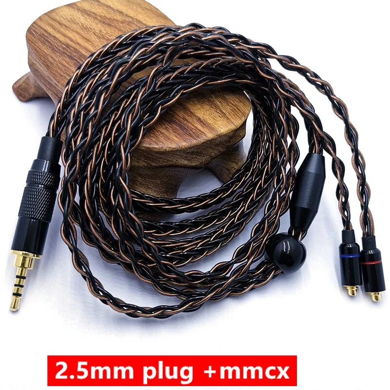 RYGMR Кабель для наушников mmcx 1,2 м 3,5/2,5/4,4 мм RY-C6 mmcx 2.5mm