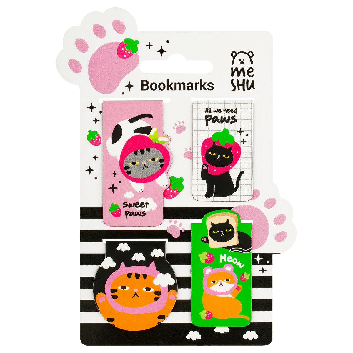 Закладки магнитные для книг SWEET PAWS 4шт