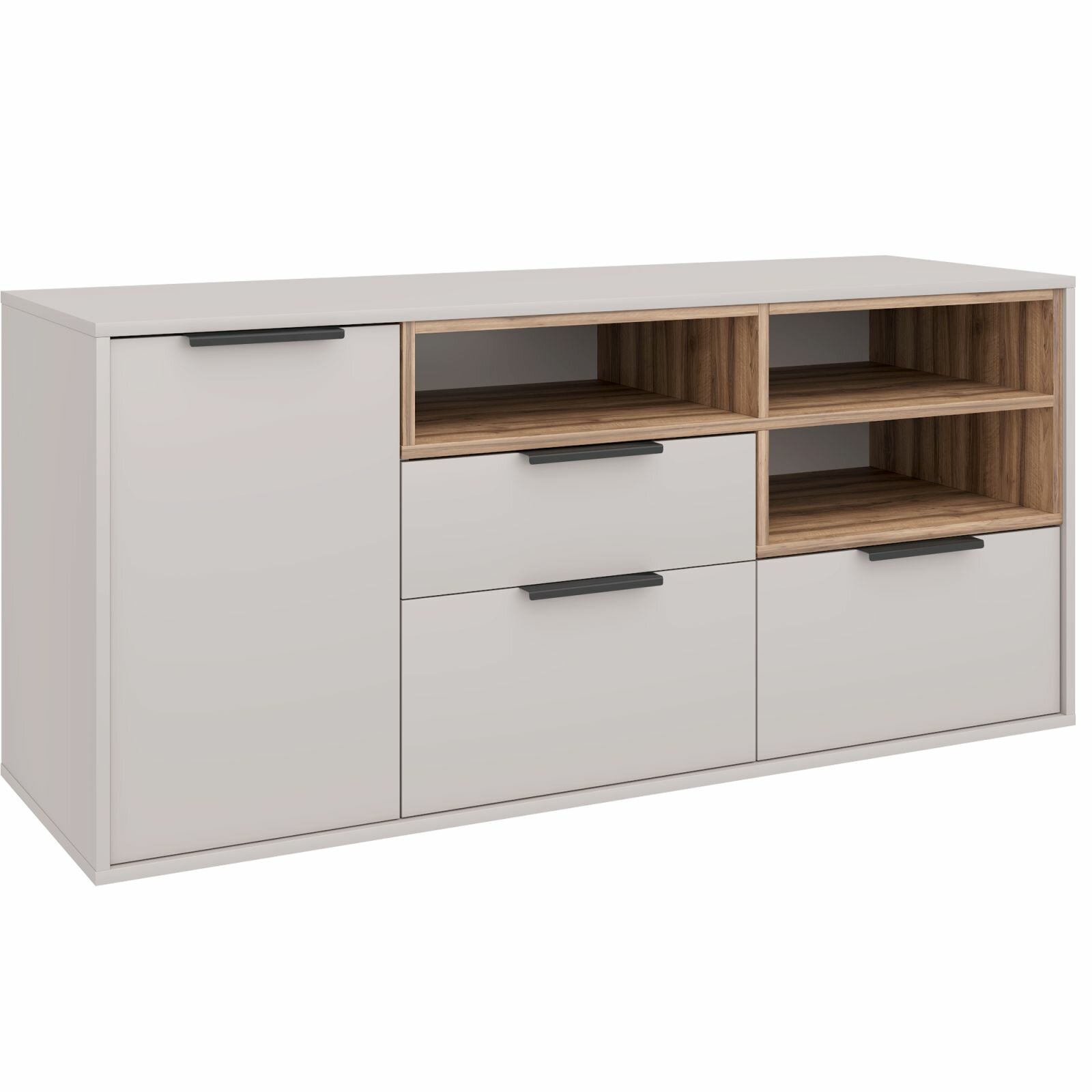 Комод "Аквилон №5", 3 ящика, ЛДСП, бежево-коричневый, 140x45x65 см