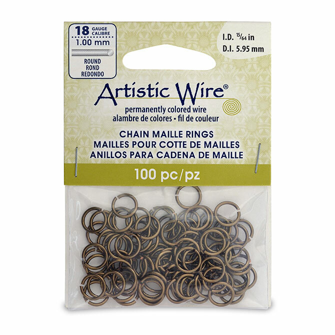 Соединительное колечко, 8.6мм (толщина 1.0мм, внутренний размер 5.95мм), Artistic Wire, базовый материал - медь, античная бронза, 100 шт.