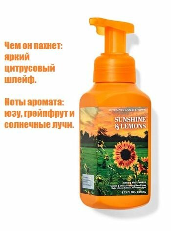 Bath and Body Works мыло пенка Sunshine & Lemons (259 мл)