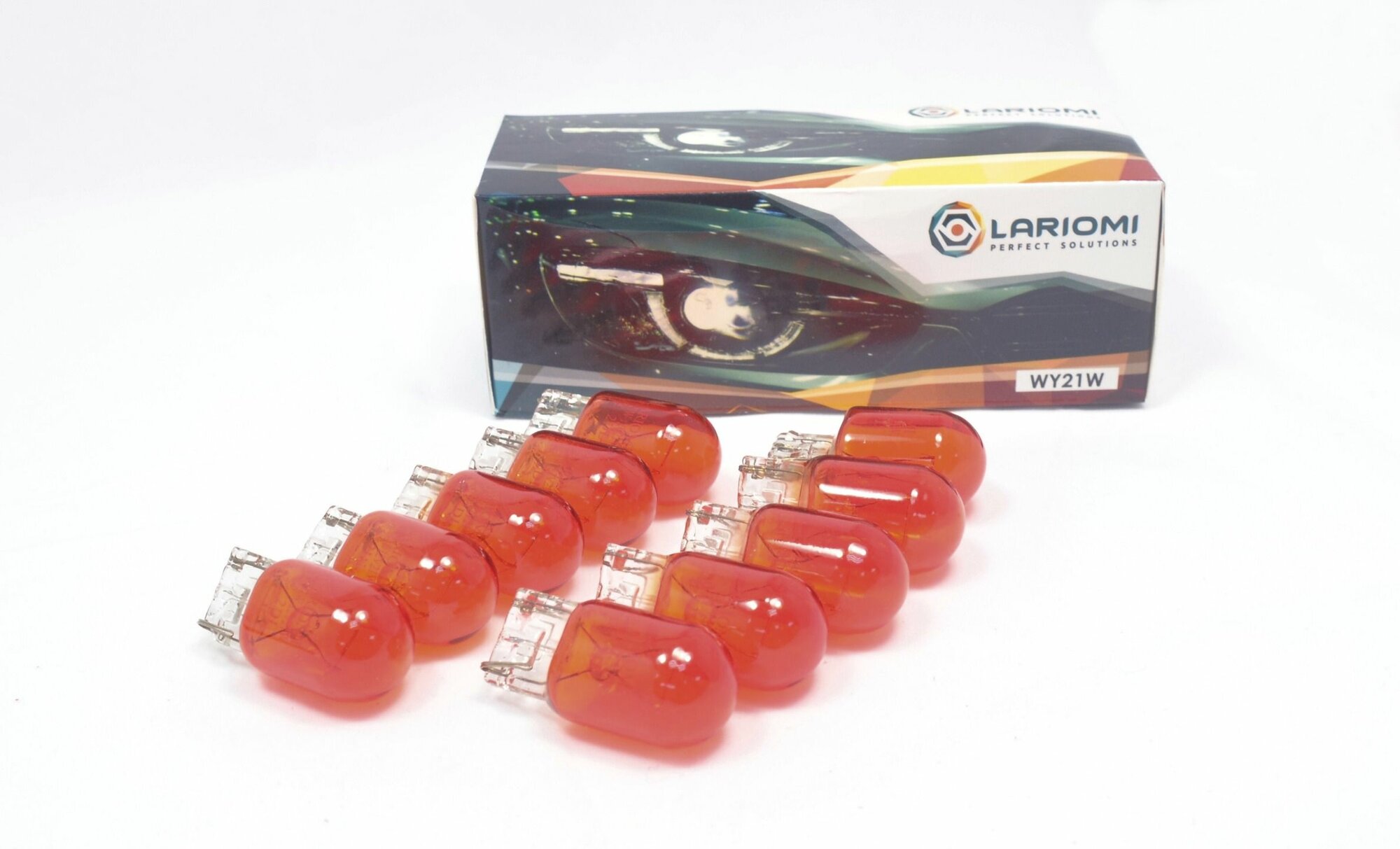 Лампа накаливания WY21W 12V 21W Wx3x16d (желтая), 10 штук