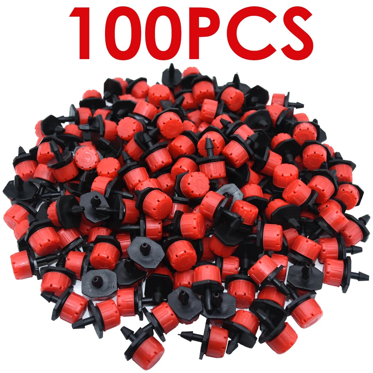 SPRYCLE зеленые регулируемые капельницы для полива Красный, B02SPL11-002-100PCS