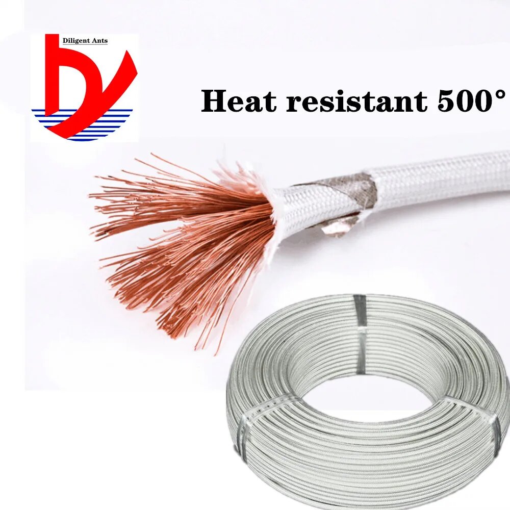 Силиконовый плетеный слюдяной кабель Diligent ant GN500 градусов 20 AWG 0.5mm