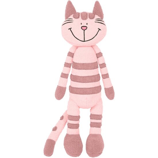 Мягкая игрушка Maxitoys MT-MRT06202301-33 Розовый Кот Полосатик 33 см